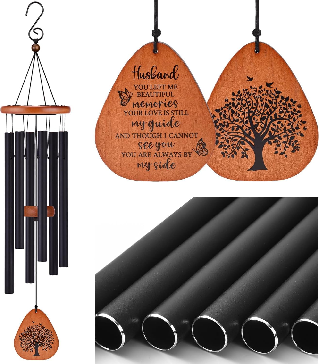 Wind Chimes for Loss of Husband, Sympathy Gifts for Grief/Bereavement ...