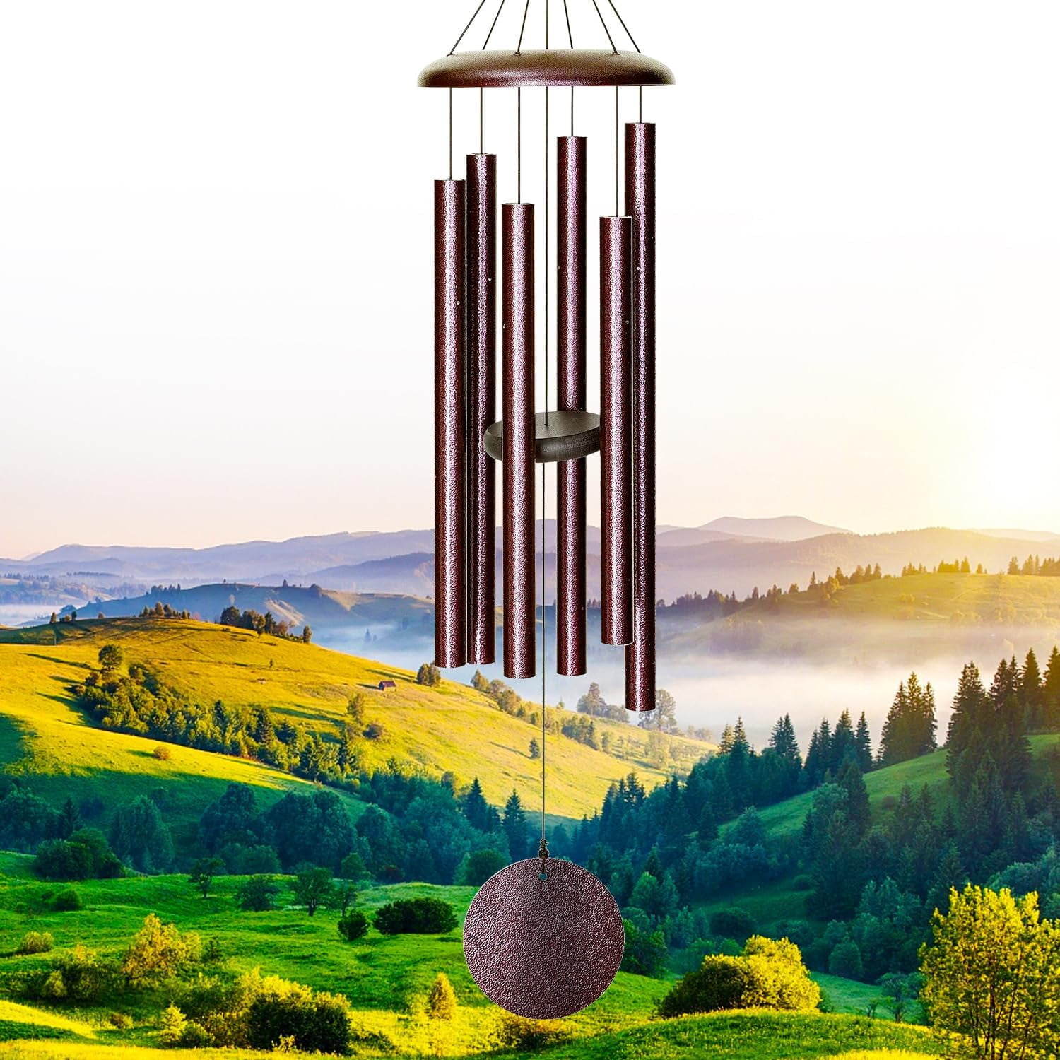 Wind Chimes for Outside，36 inch Black Wind Chime for Patio, Backyard ...