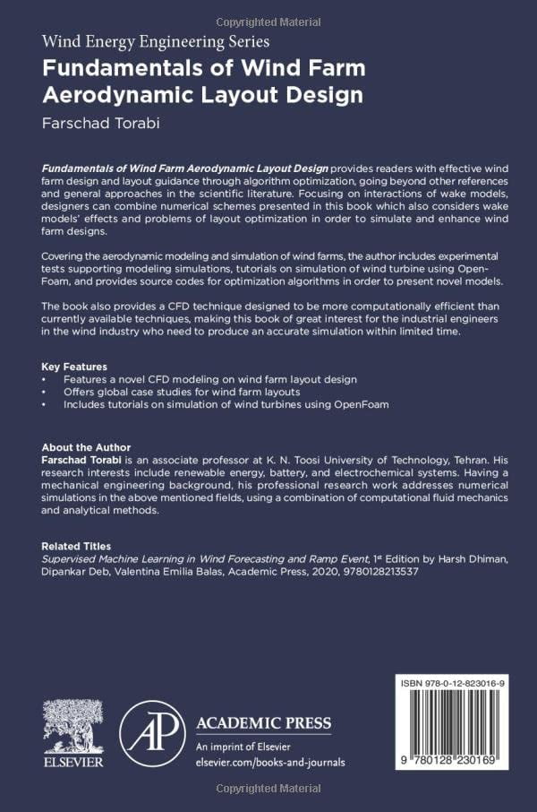Pre-Owned Fundamentals of Wind Farm Aerodynamic Layout Design (Wind ...