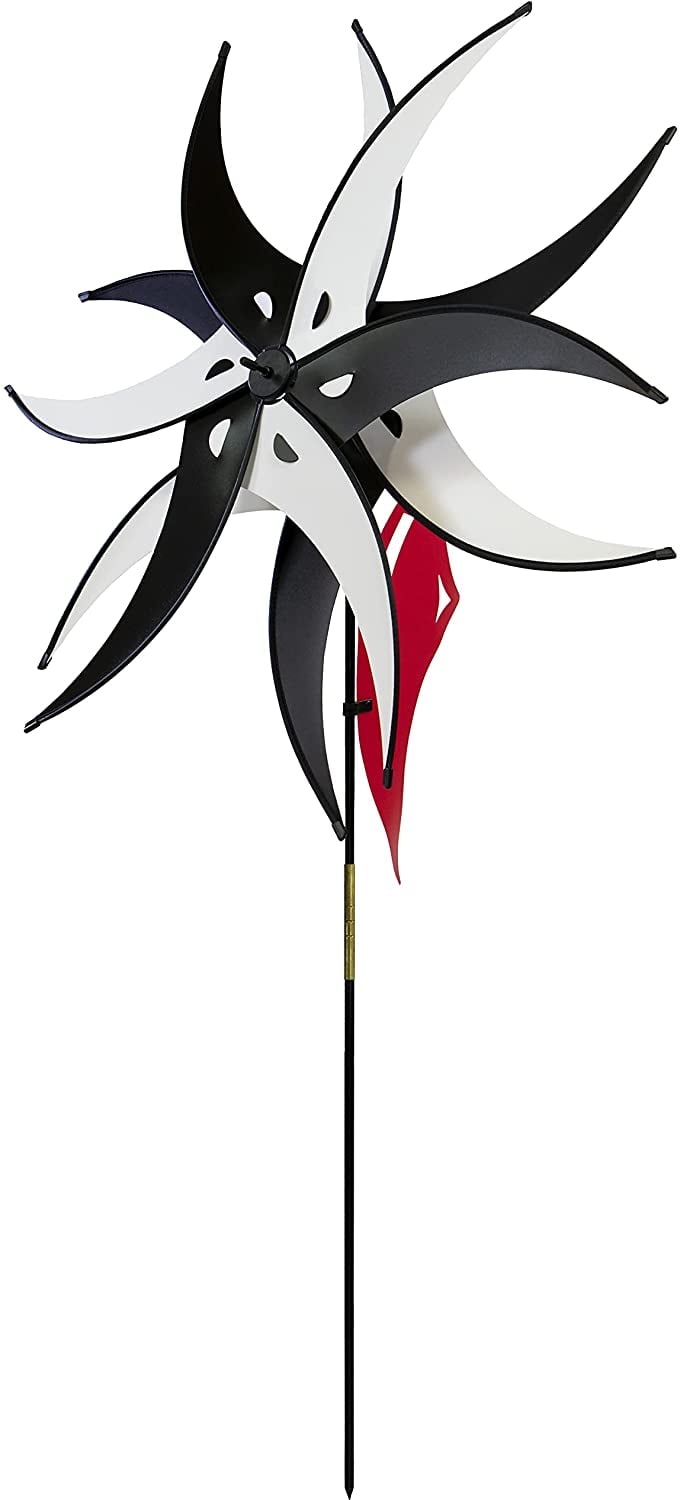 Wind Fairys Black and White Jester with Rotating Windsail - Outdoor ...