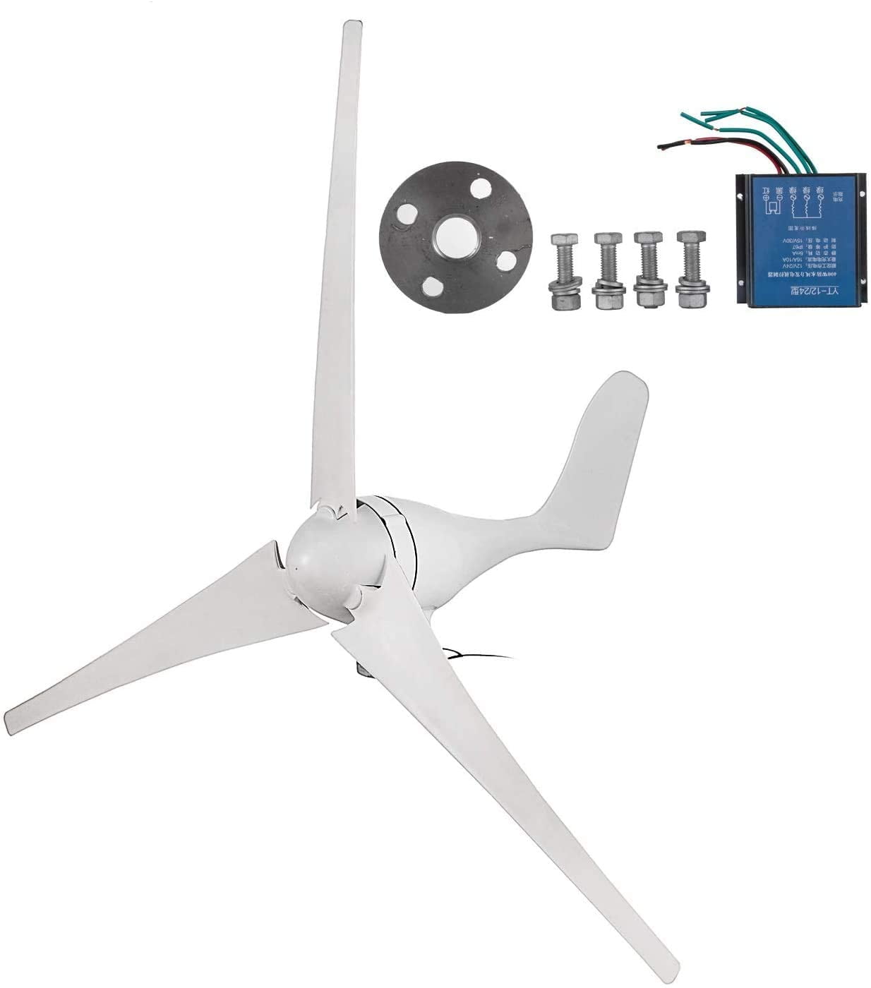 Wind Generator 400W Hybrid Wind Turbine Generator DC 12V Turbine Wind Generator 3 Blades 20A ...