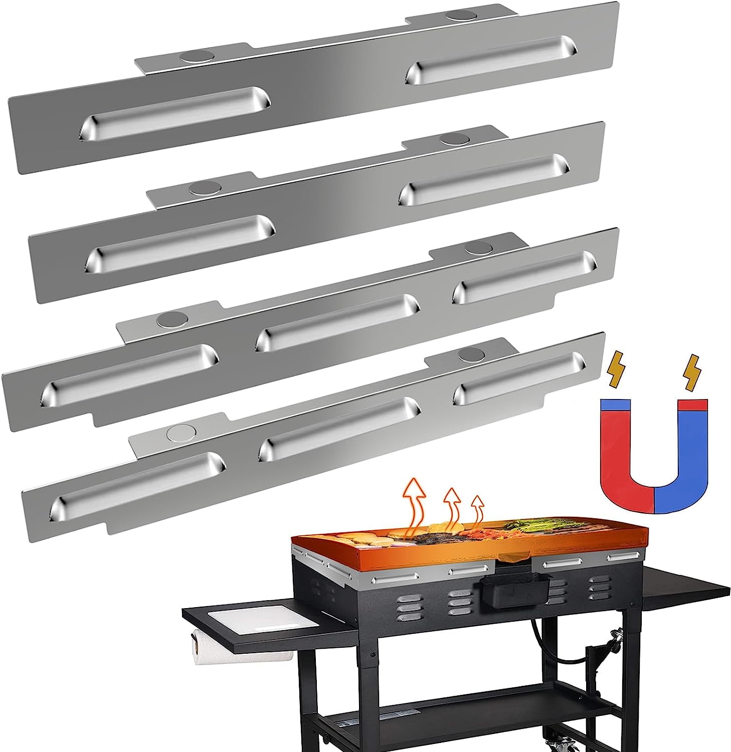 "Blackstone 36"" Griddle Wind Guards, Stainless Steel Grill Accessories ...