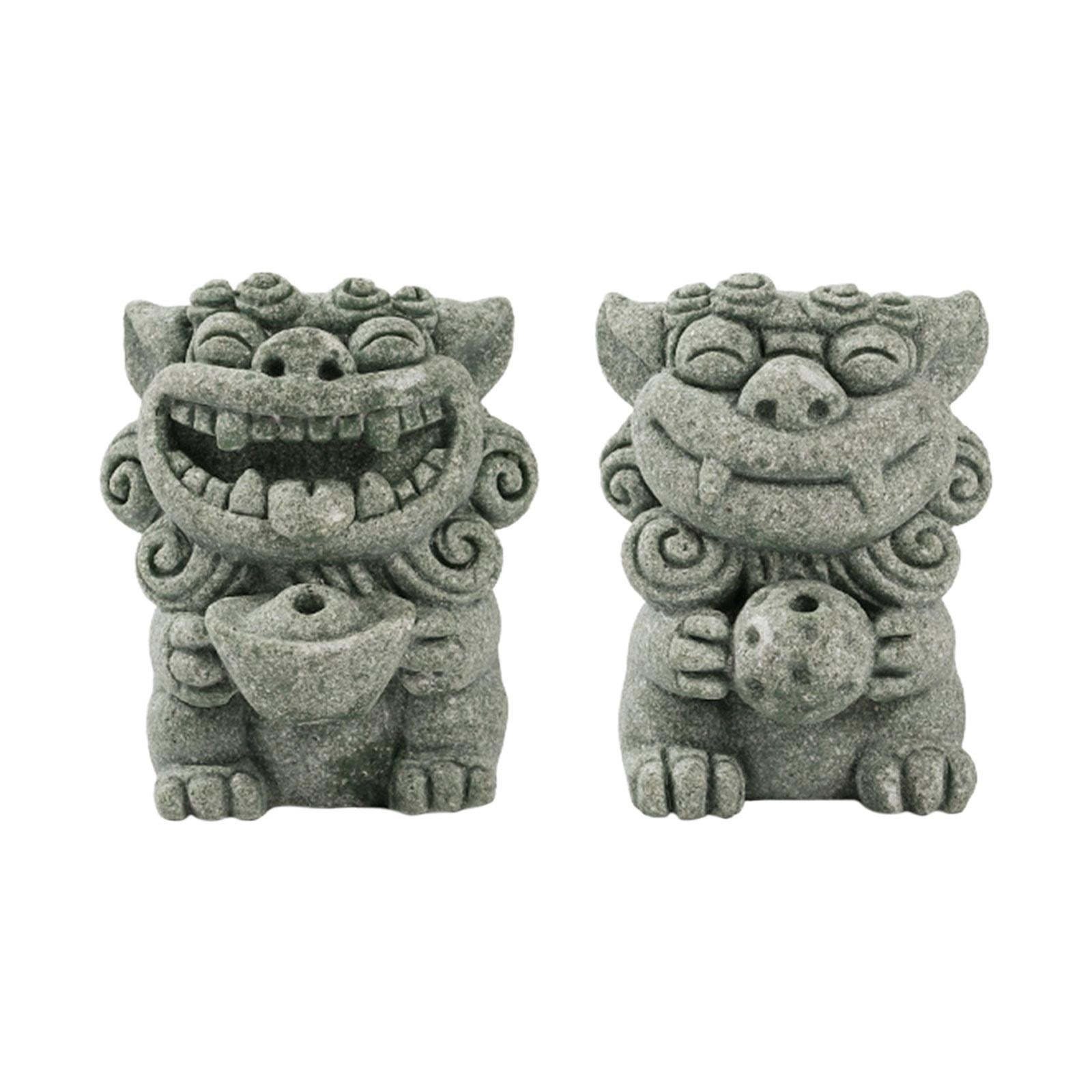 Wind Lion Statue Home Decor Wind Lion Figurines Statue Decorative Photo ...