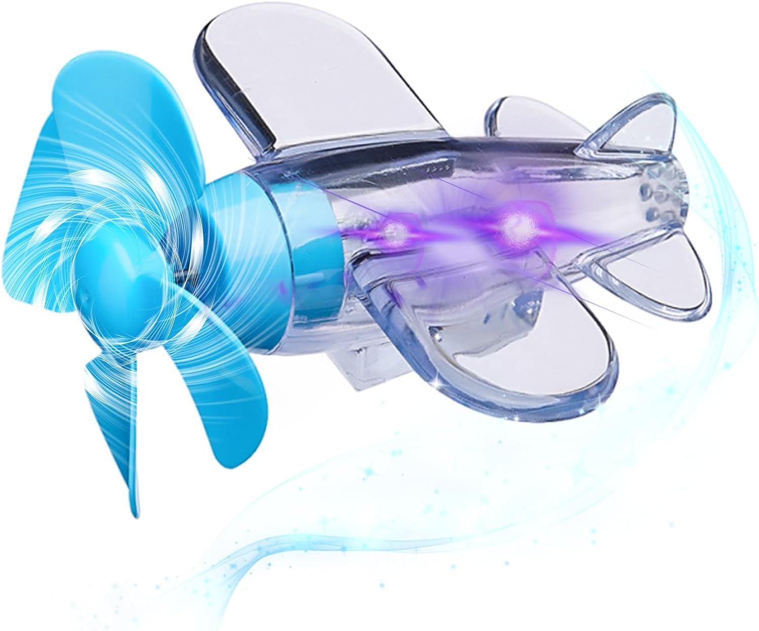 Wind-Powered LED Airplane Propeller, Light Up Spin Copter Flying Toy ...