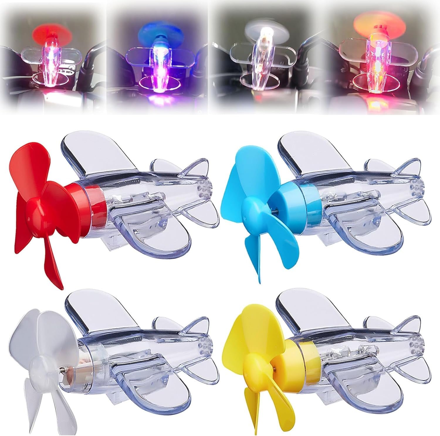 Wind-Powered Led Airplane Propeller, Light Up Spin Copter Flying Toy ...