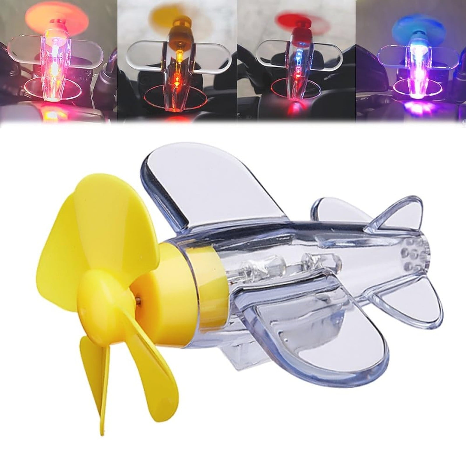Wind Powered Led Airplane Propeller Transparent Luminous Small Airplane ...
