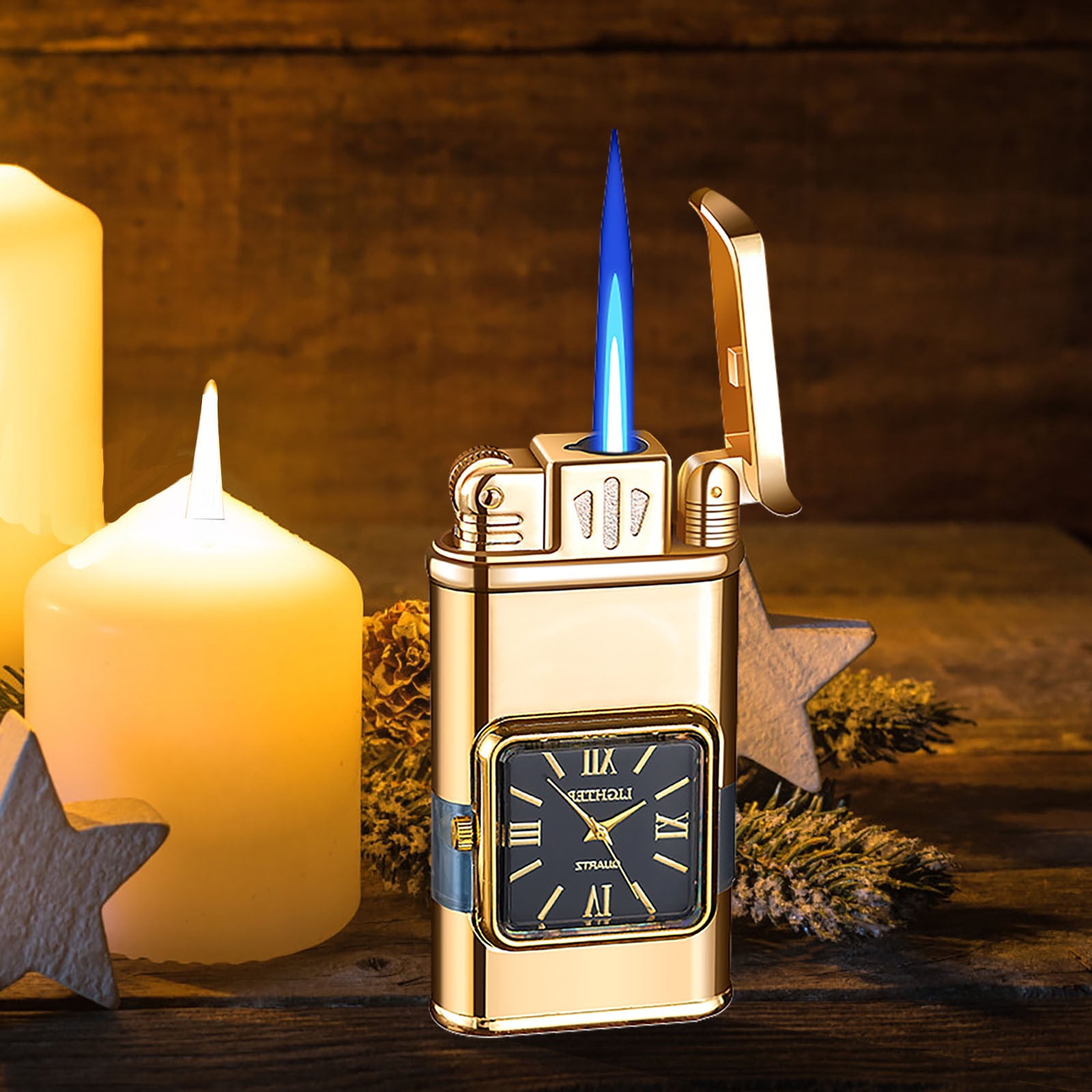 Wind-Proof Lighter Vintage Watch Bezel Jet Flame Torch,Watch Lighter ...