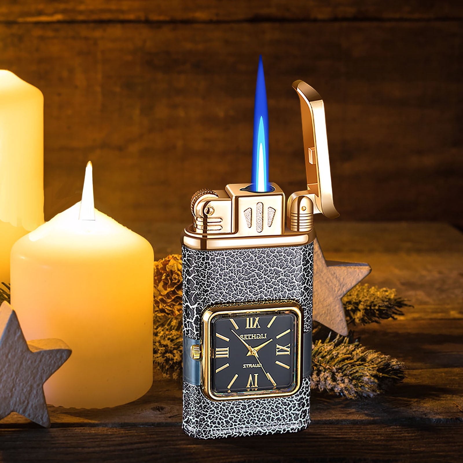 Wind-Proof Lighter Vintage Watch Bezel Jet Flame Torch,Watch Lighter ...