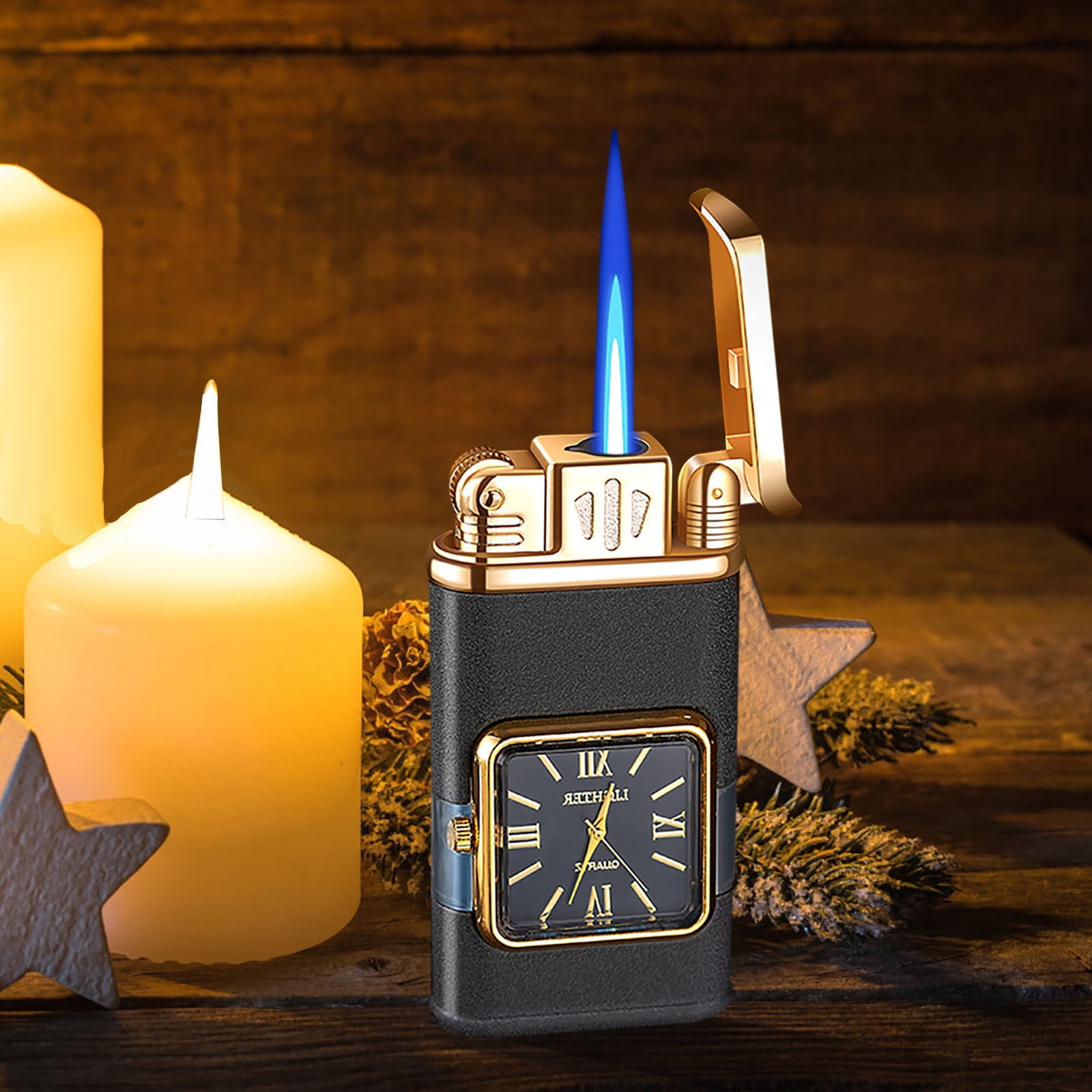 Wind-Proof Lighter Vintage Watch Bezel Jet Flame Torch,Watch Lighter ...