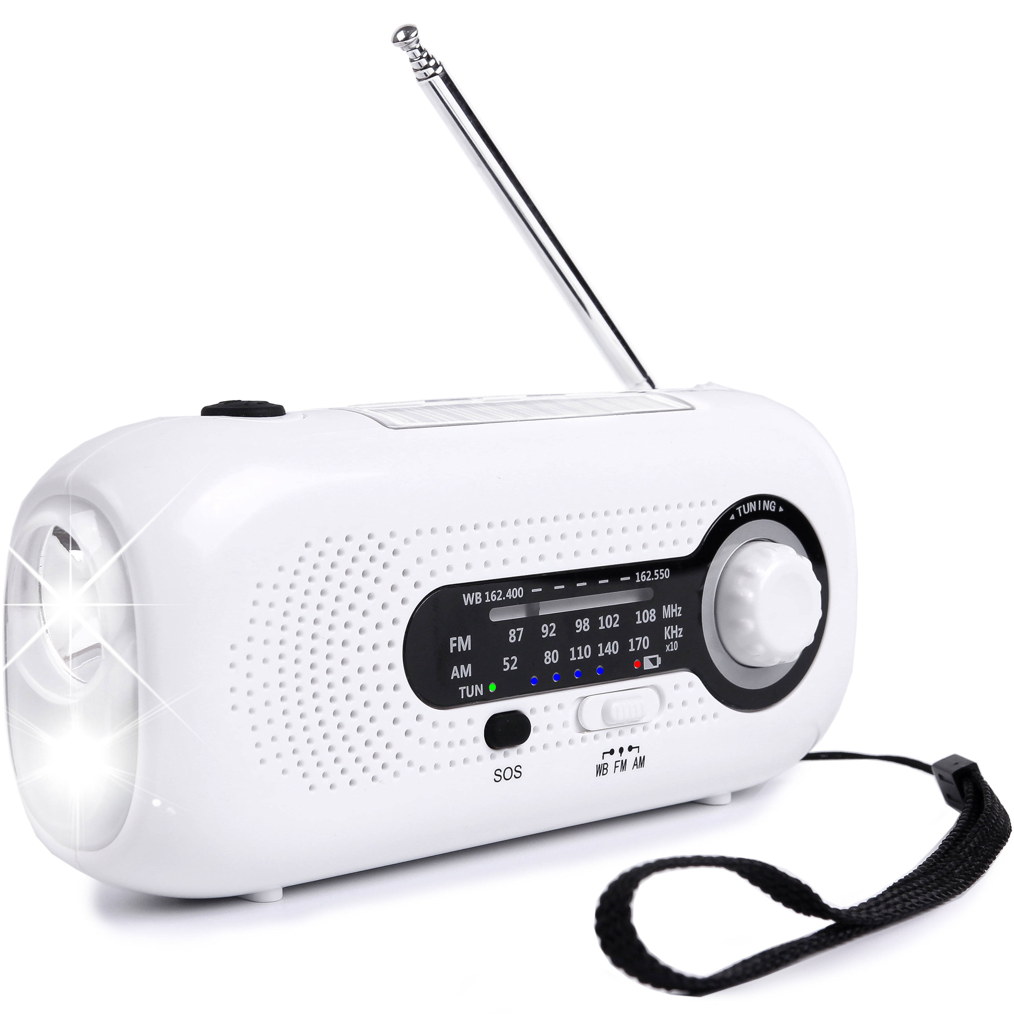 Wind Up Radio, Solar Hand Crank Portable Emergency AM/FM Weather Radio ...