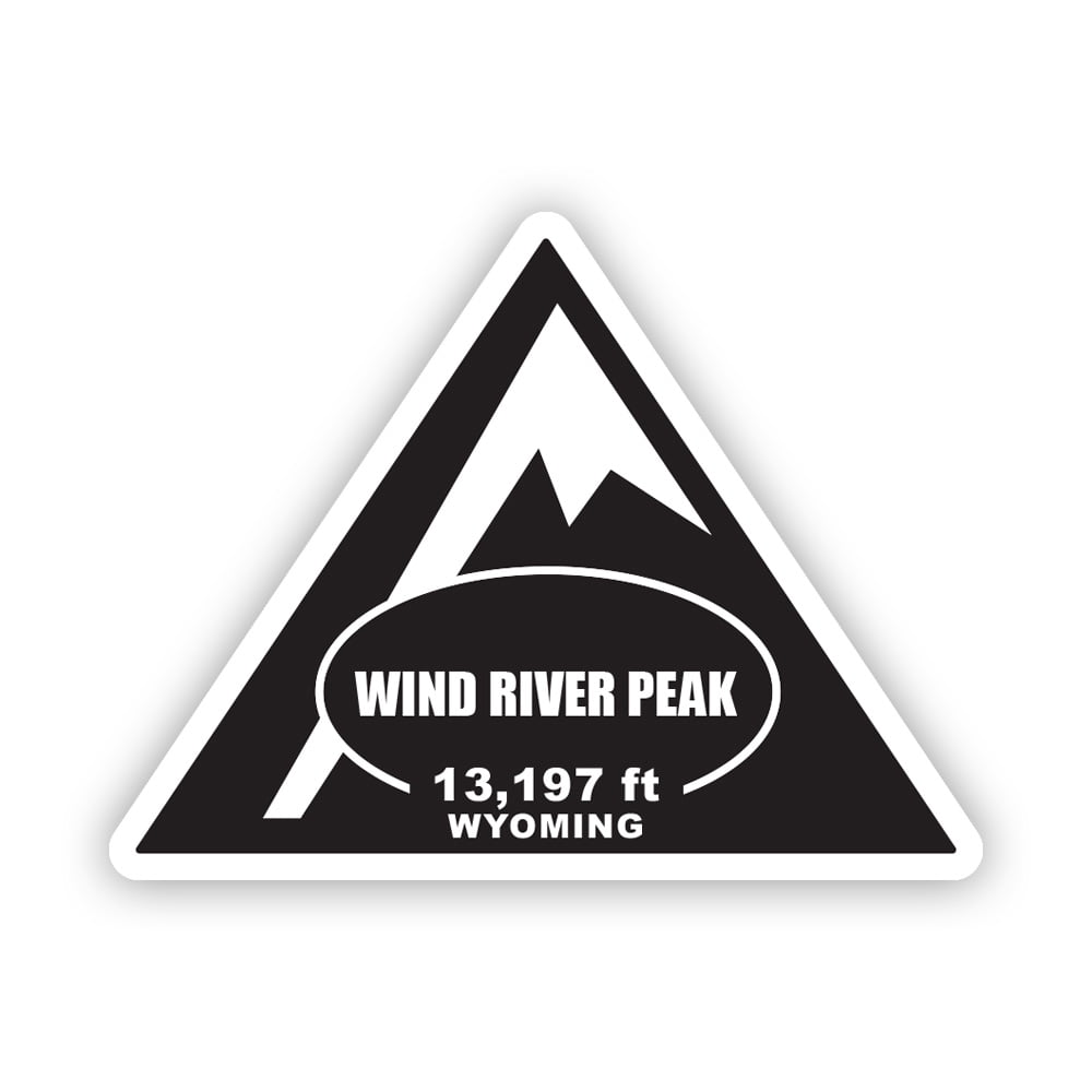 Wind River Peak Sticker Decal - Self Adhesive Vinyl - Weatherproof ...