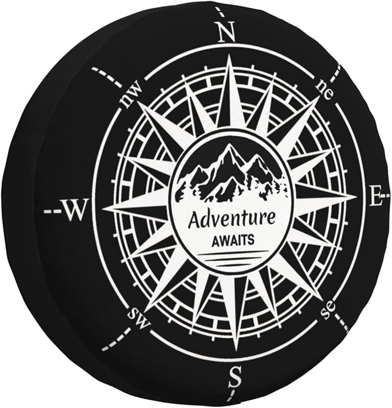 Wind Rose Spare Tire Cover Weatherproof Universal Wheel Protectors ...