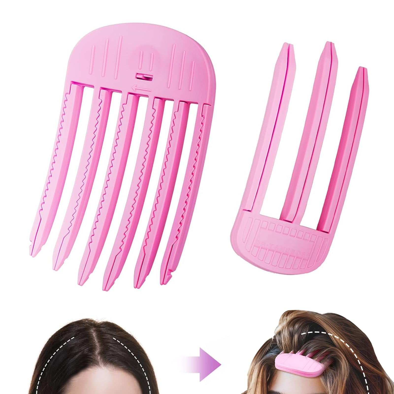 Wind Shaping Styling Comb for Fluffy Bangs,Easy High Crown Hair volume ...