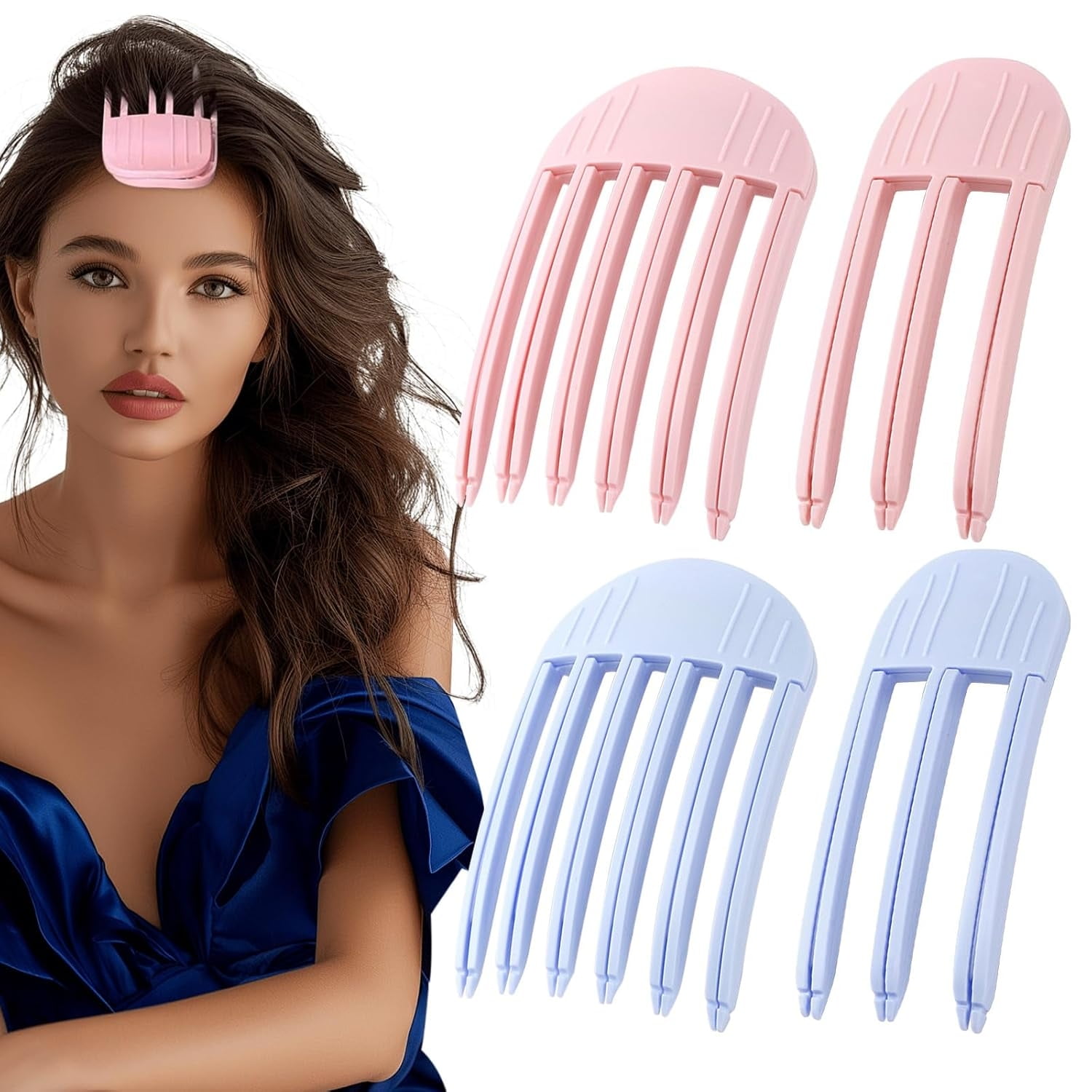 Wind Shaping Styling Comb - Fluffy Bangs Volume Hair Clips, Quick Hairs ...
