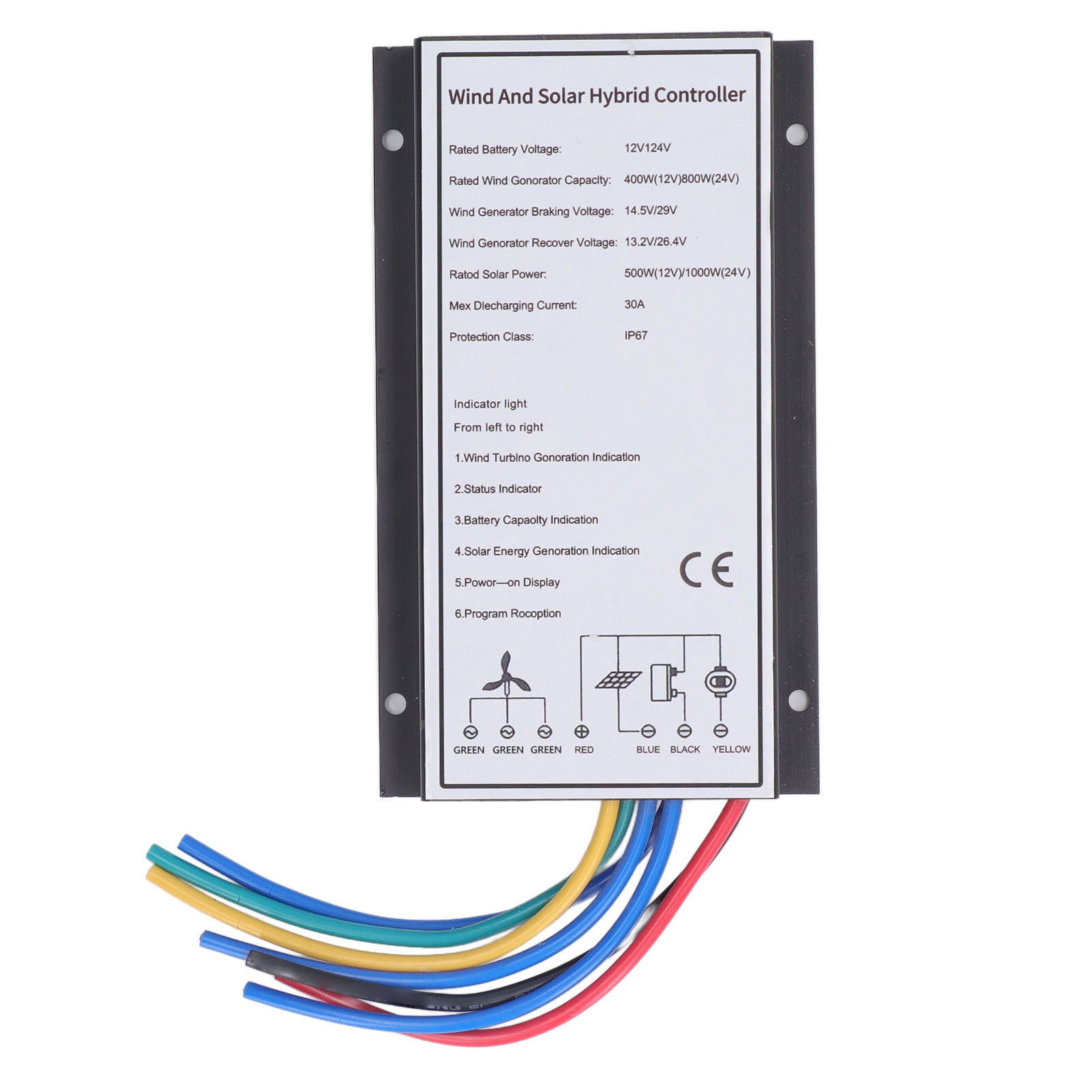 Wind Solar Hybrid Controller 30A Hybrid Charge Controller System for ...