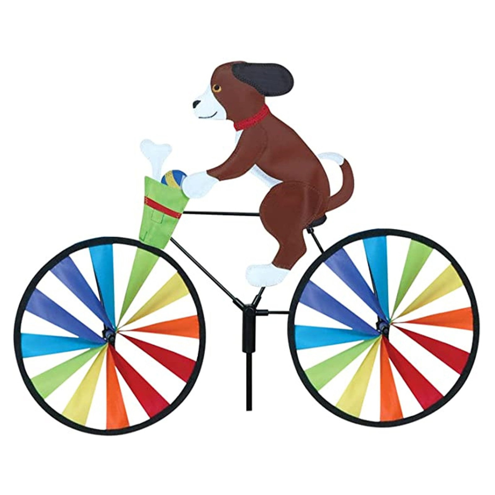 Wind Spinner Cartoon Cat Dog Bicycle Garden Stake Garden Wind Spinners ...