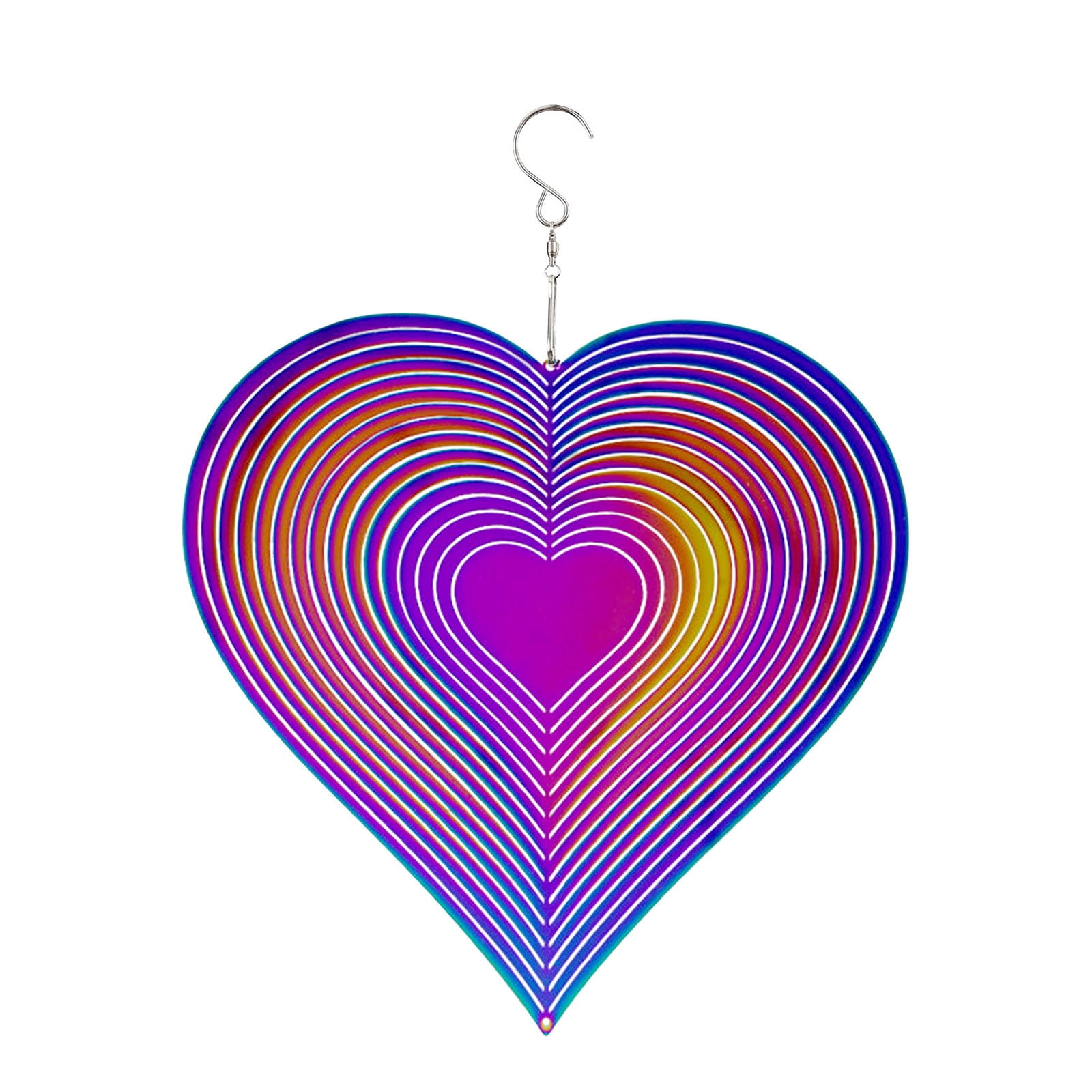 Wind Spinner - Love Heart 3D Metal Hanging Wind Spinners Hanging Wind ...