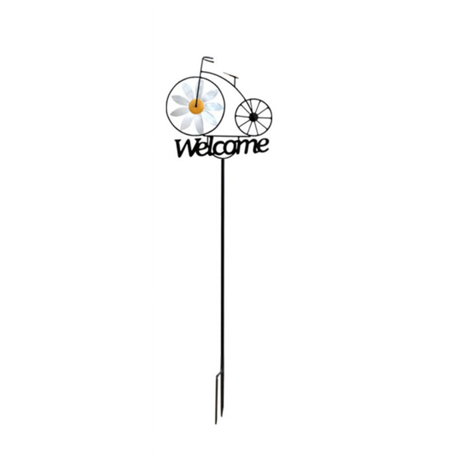 Wind Spinner Metal 3D Windmill Welcome Sign Stakes Front Door Decor ...