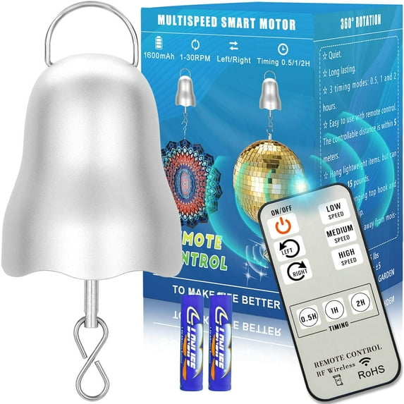Wind Spinner Motor, 1-30 RPM Disco Ball Motor Battery Operated with ...