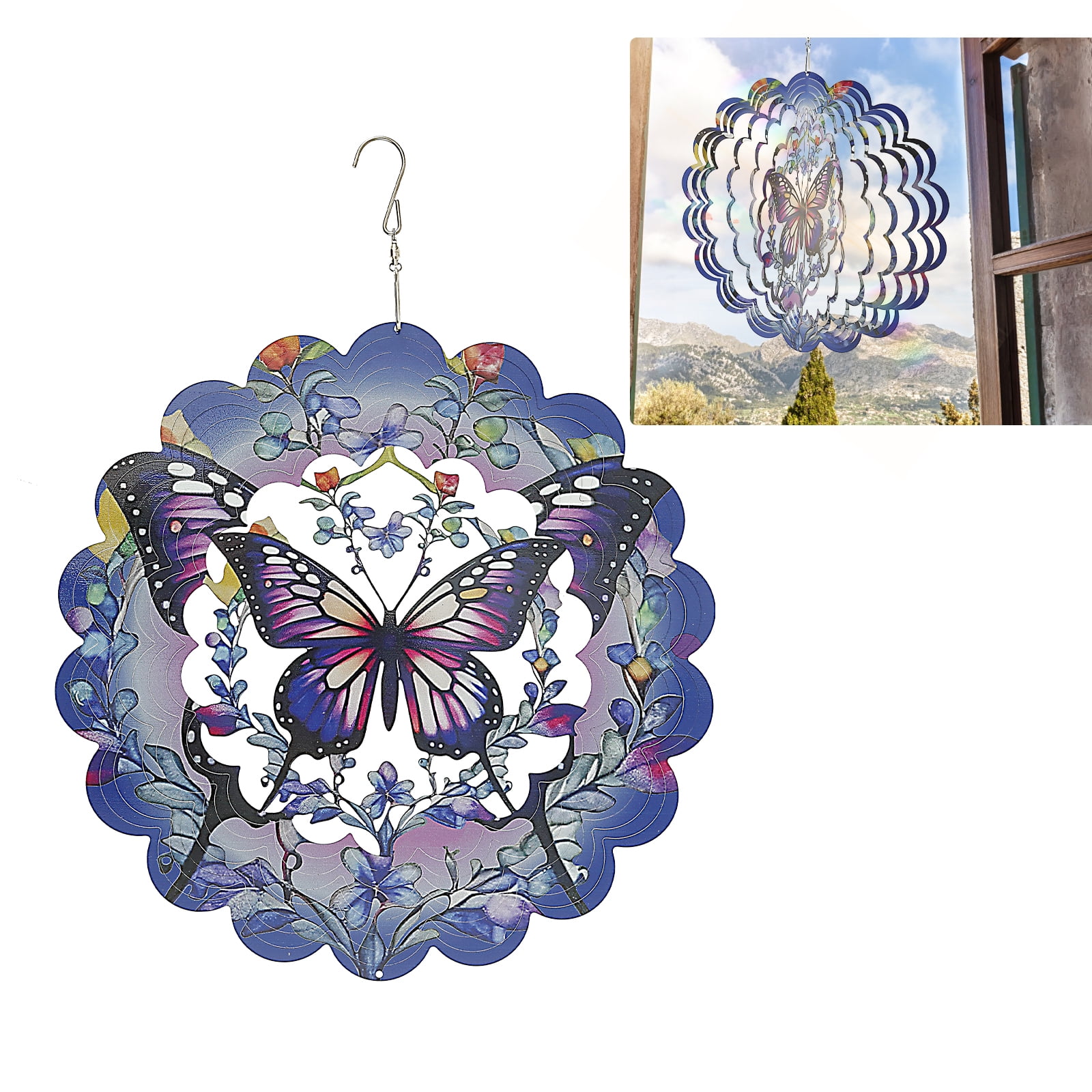 Wind Spinner Stainless Steel Windmill Swivel Unique Model Hanging Wind ...