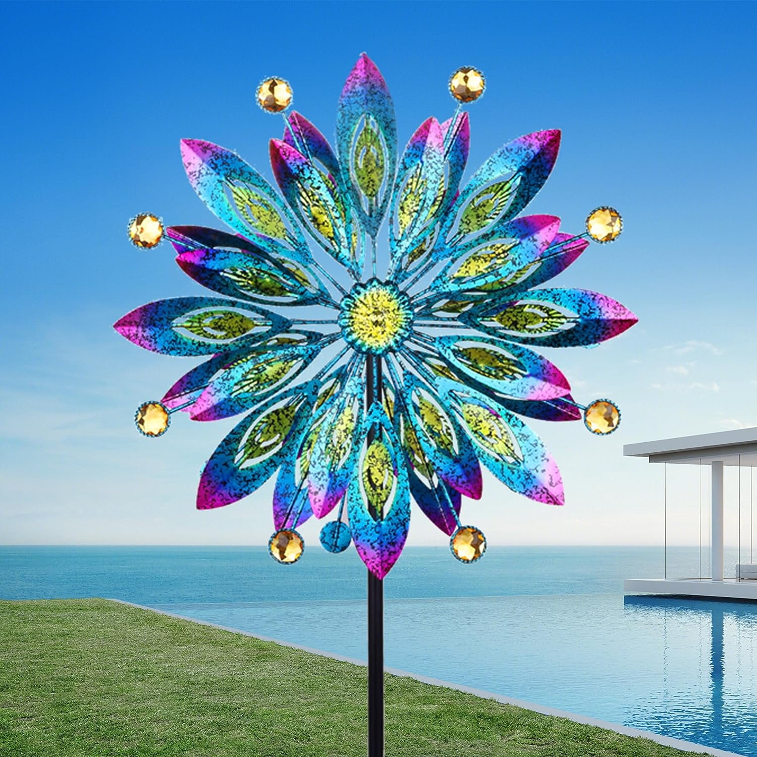 Wind Spinner for Yard and Garden Windmill Outdoor Metal Kinetic Wind ...