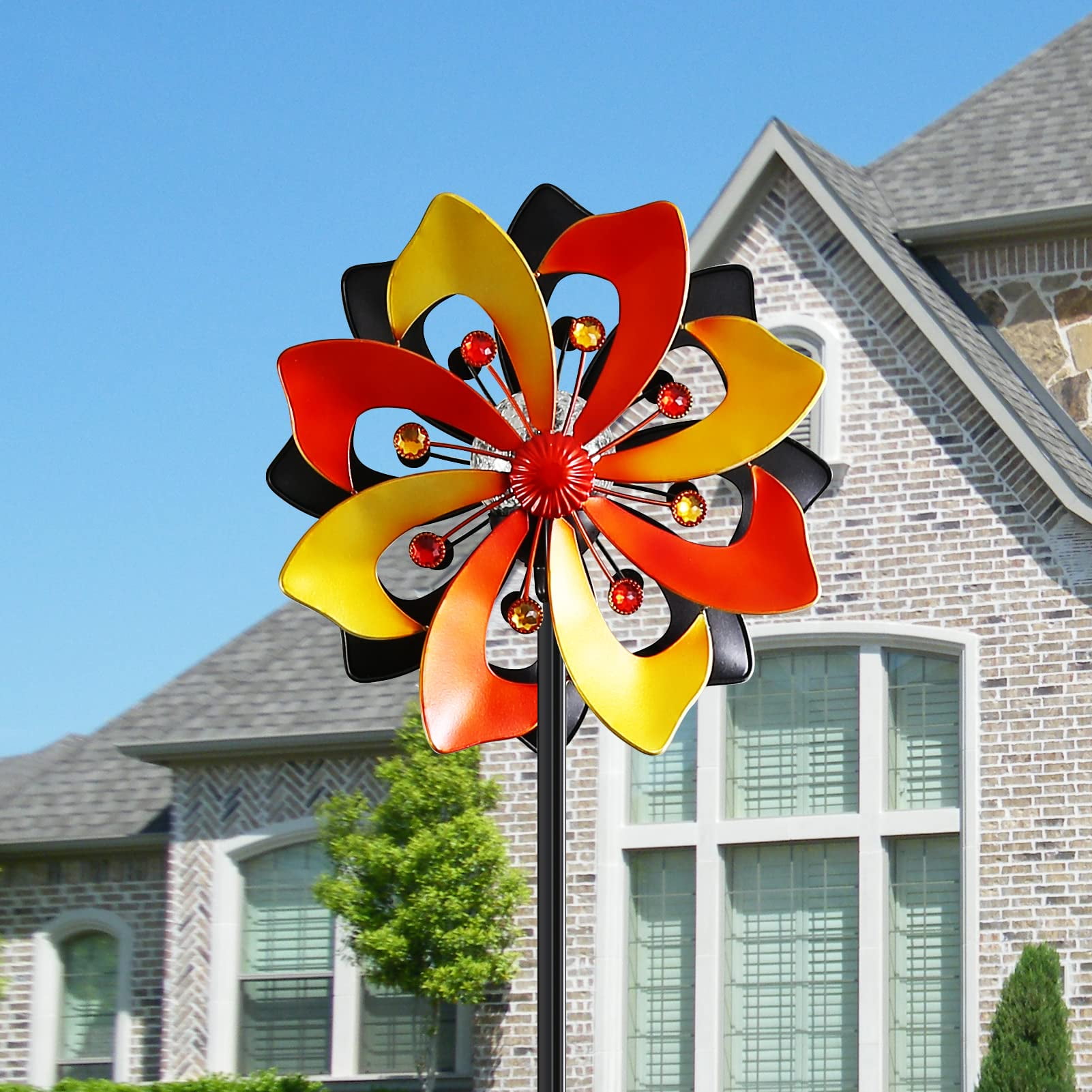 Wind Spinners-75inch Wind Spinners MMF7 for Yard and Garden Multi-Color ...