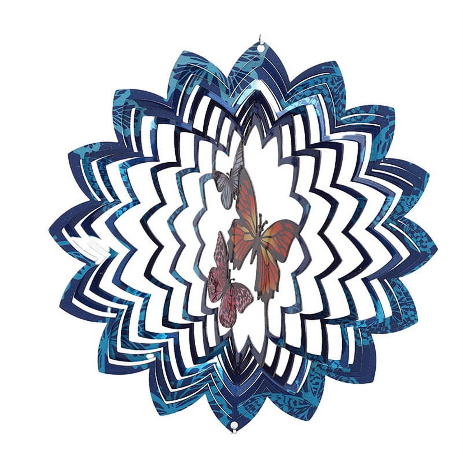 Wind Spinners Hanging 3D Metal Garden Wind Sculptures 8inch Outdoor ...