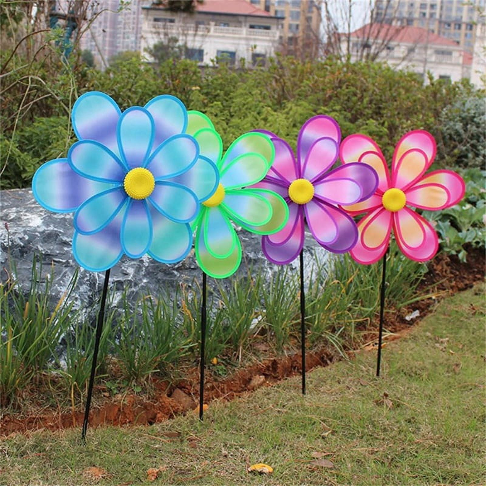 Wind Spinners Kids,Pinwheels Eye Catching Colorful Double Layer ...