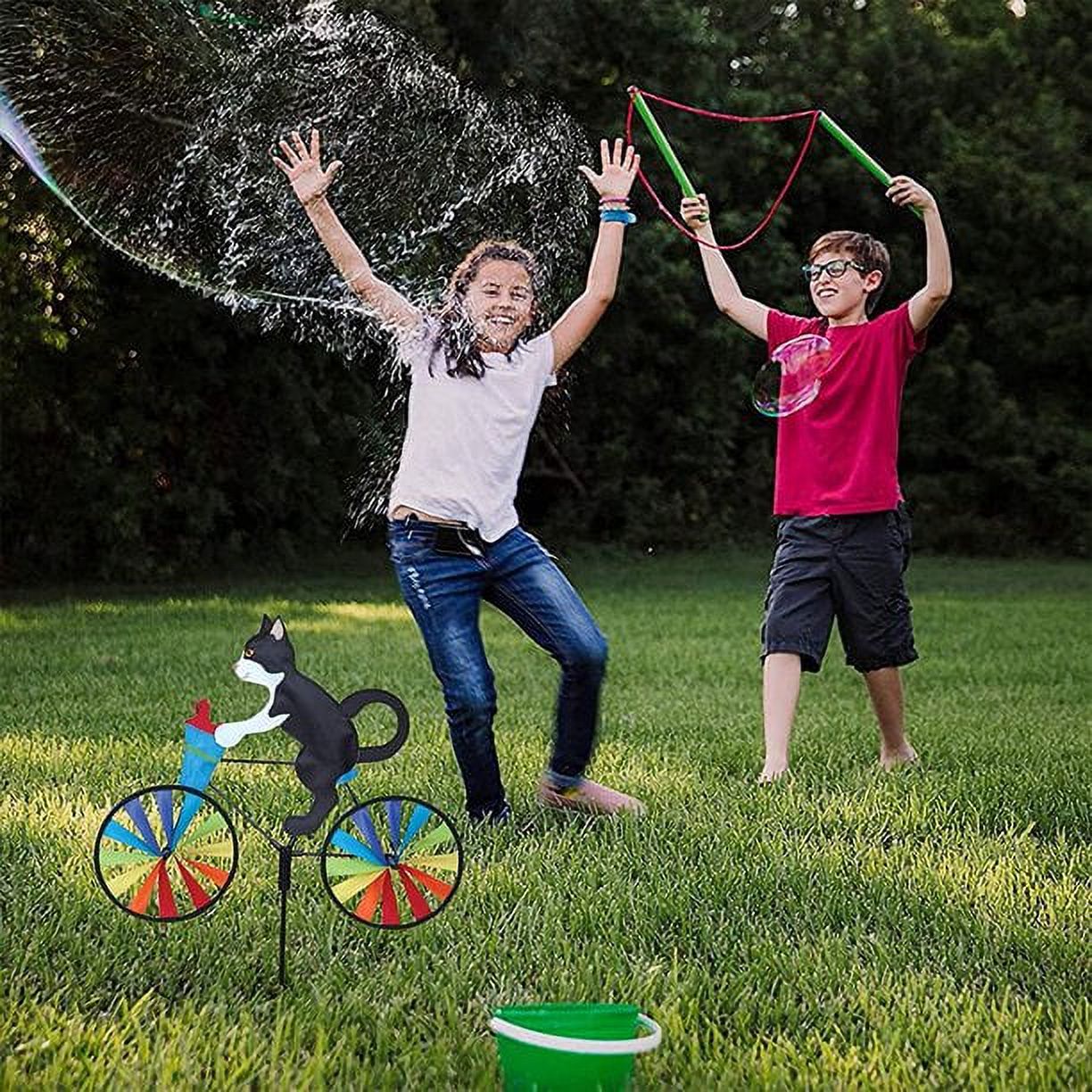 Wind Spinners Outdoor, 3D Animal Riding Bike Windmill, Innovative ...