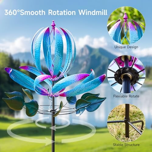 Wind Spinners Outdoor, 82" Large Metal Wind Spinners Outdoor Clearance ...