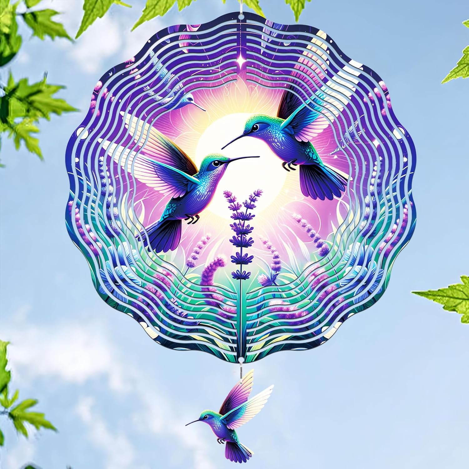 Wind Spinners Outdoor Hummingbird - Hanging Wind Chime for Garden Decor ...