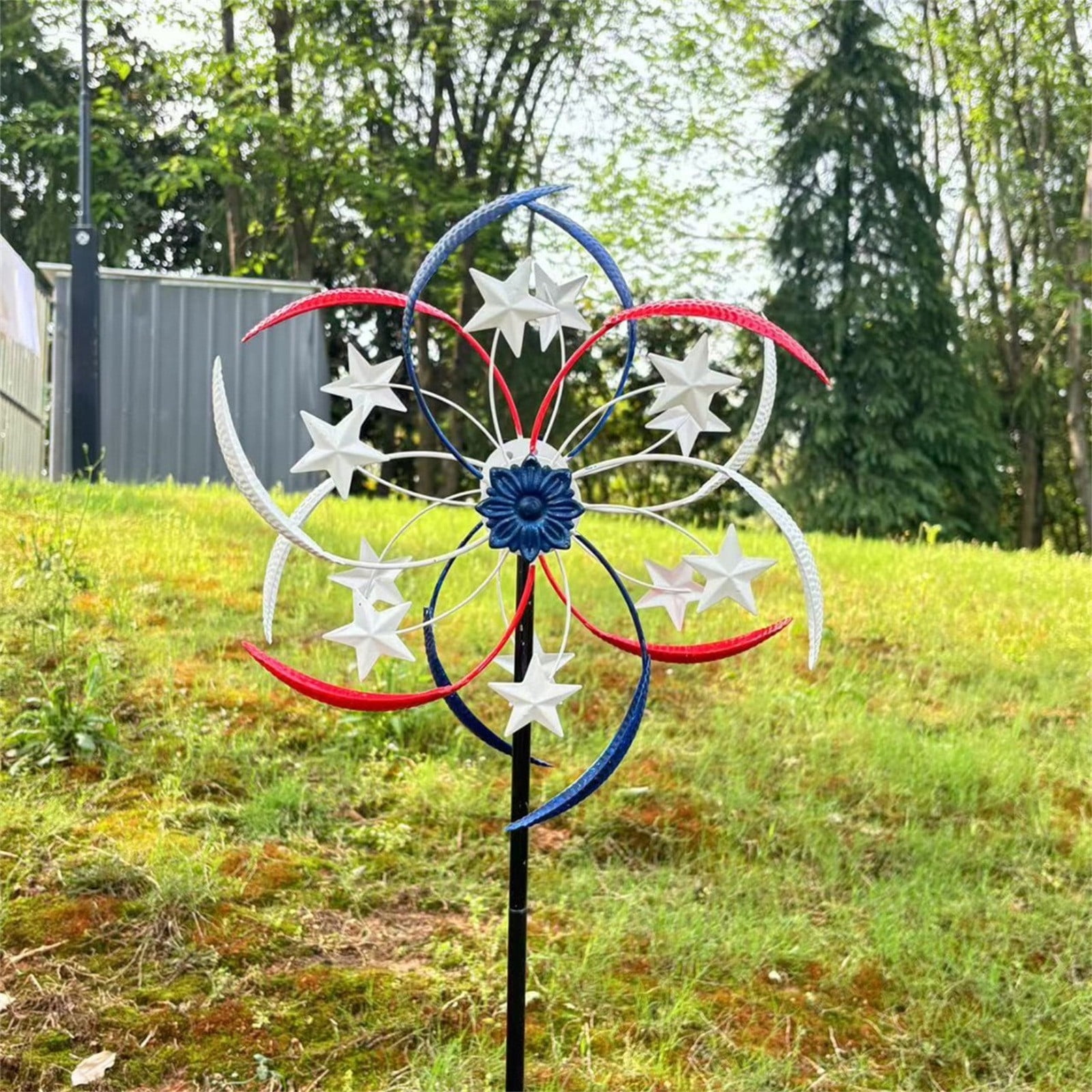 Wind Spinners Outdoor,Patriotic Wind Spinners 4th of July Decorations for Yard 1 Pack, Flag ...