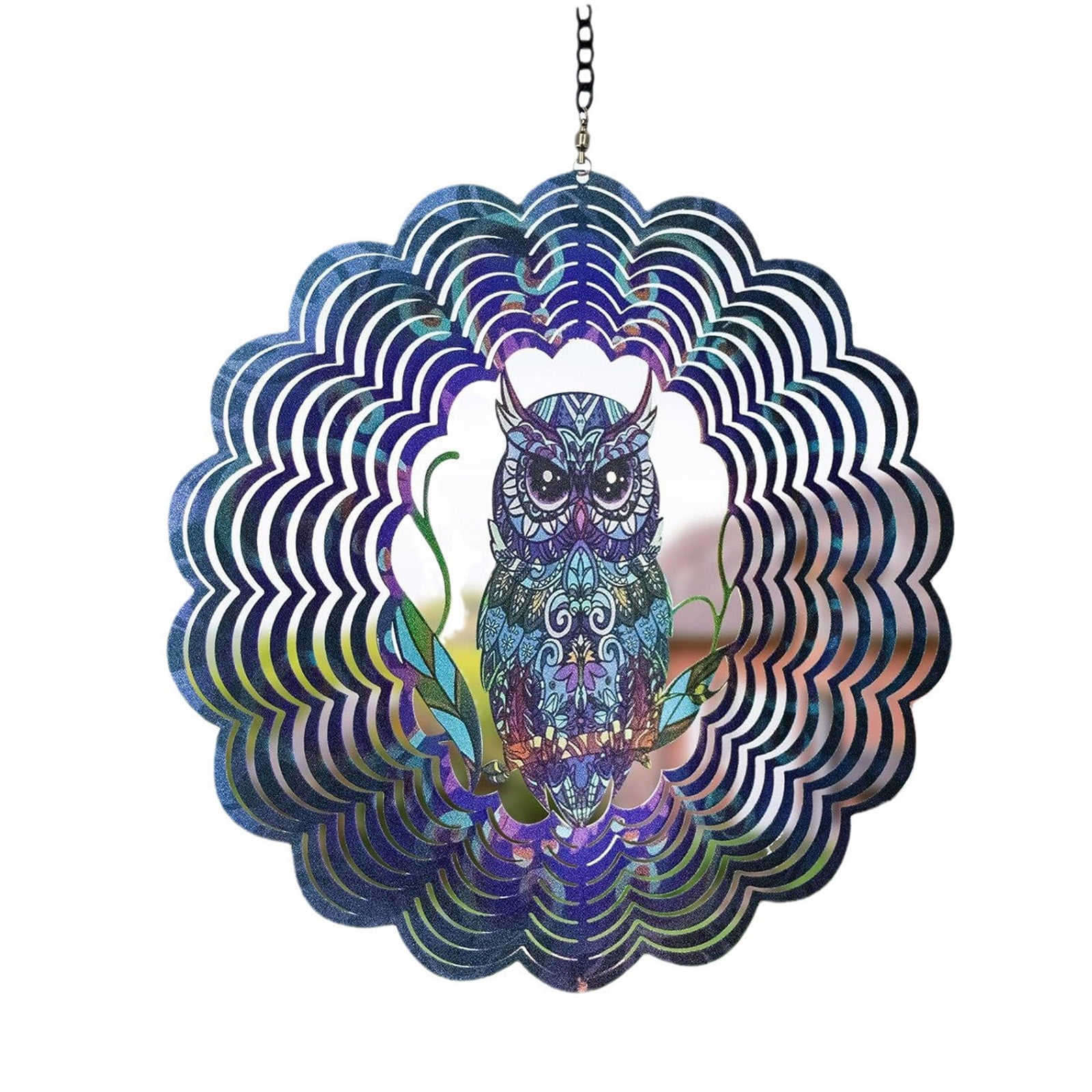 Wind Spinners Peacock Mandala Wind Spinner 3D Hanging Wind Sculpture ...