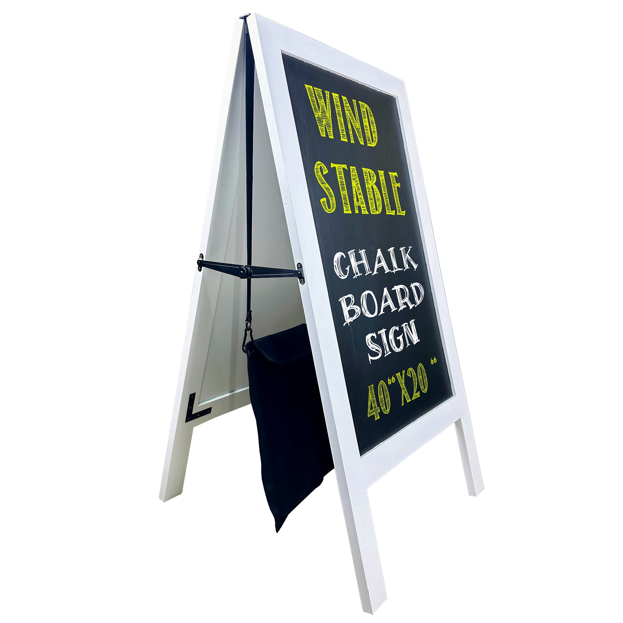 Wind-Stable 40"x20" Chalkboard Sidewalk Sign with Stability Attachment ...
