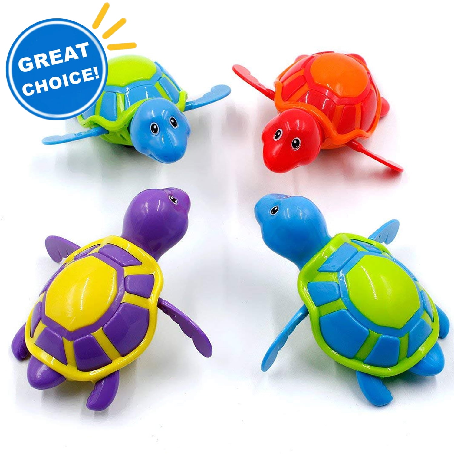 Wind Up Swimming Turtle Bath Toys for Kids & Toddlers, 1-3 Years, Set ...