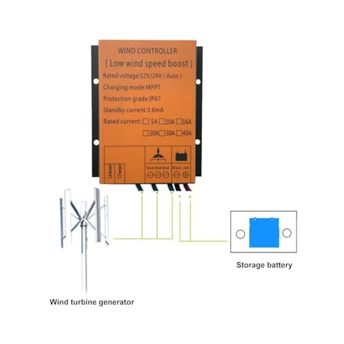 Wind Turbine Charges Controller, 12V/24V 300W‑1000W MPPT PWM Wind ...