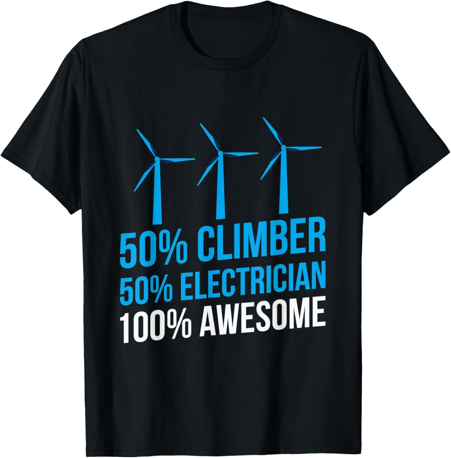 Wind Turbine Design for a Windturbine Service Technician T-Shirt ...