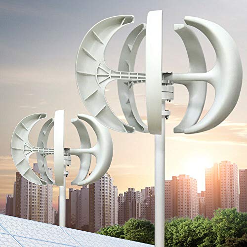 Wind Turbine Generators Kit, 12/24V 600W Lantern 5-Blade Vertical Axis ...