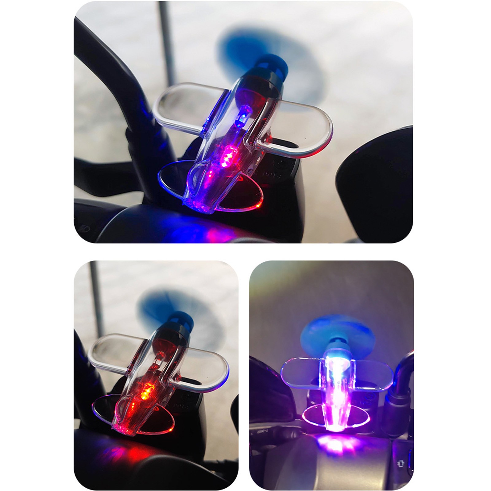 Wind Turbine LED Dynamic Light Car Motorcycle Dashboard Decor Eco ...