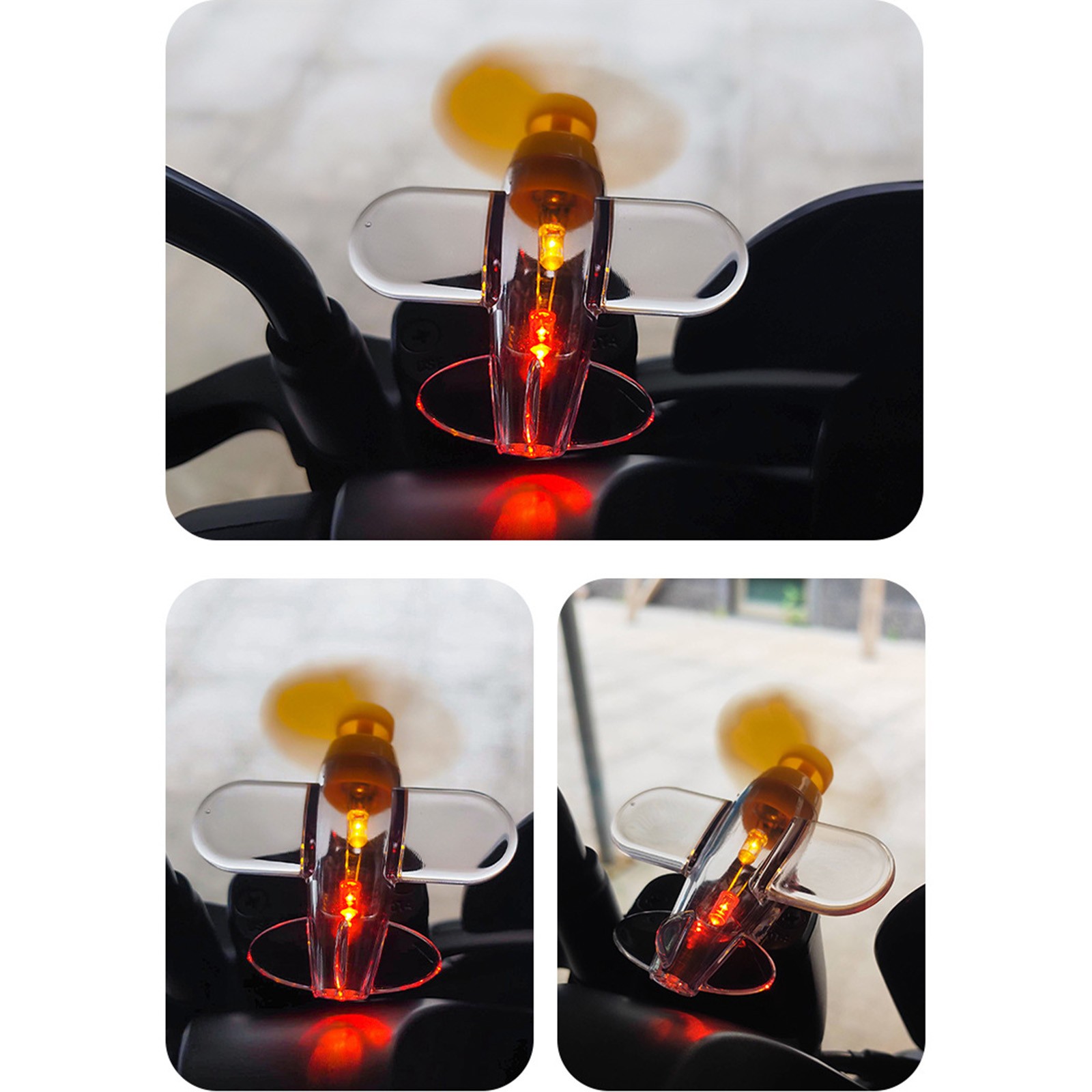 Wind Turbine LED Dynamic Light Car Motorcycle Dashboard Decor Eco ...