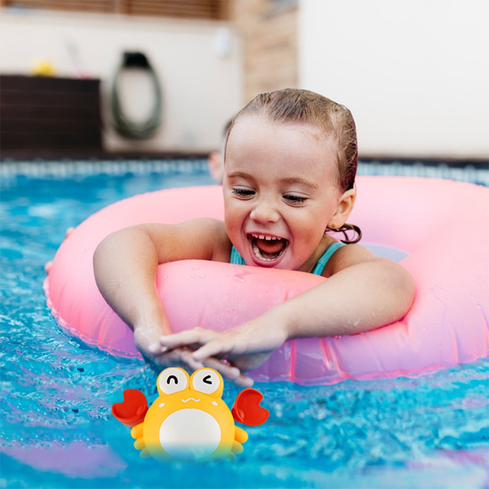 Wind-Up Bath Toy Boat, Clockwork Swimming Crab for Babies, Non-Battery ...