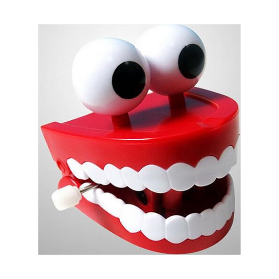 Wind Up Big Teeth Clockwork Toy Funny Tricky Desktop Novelty for Kids ...