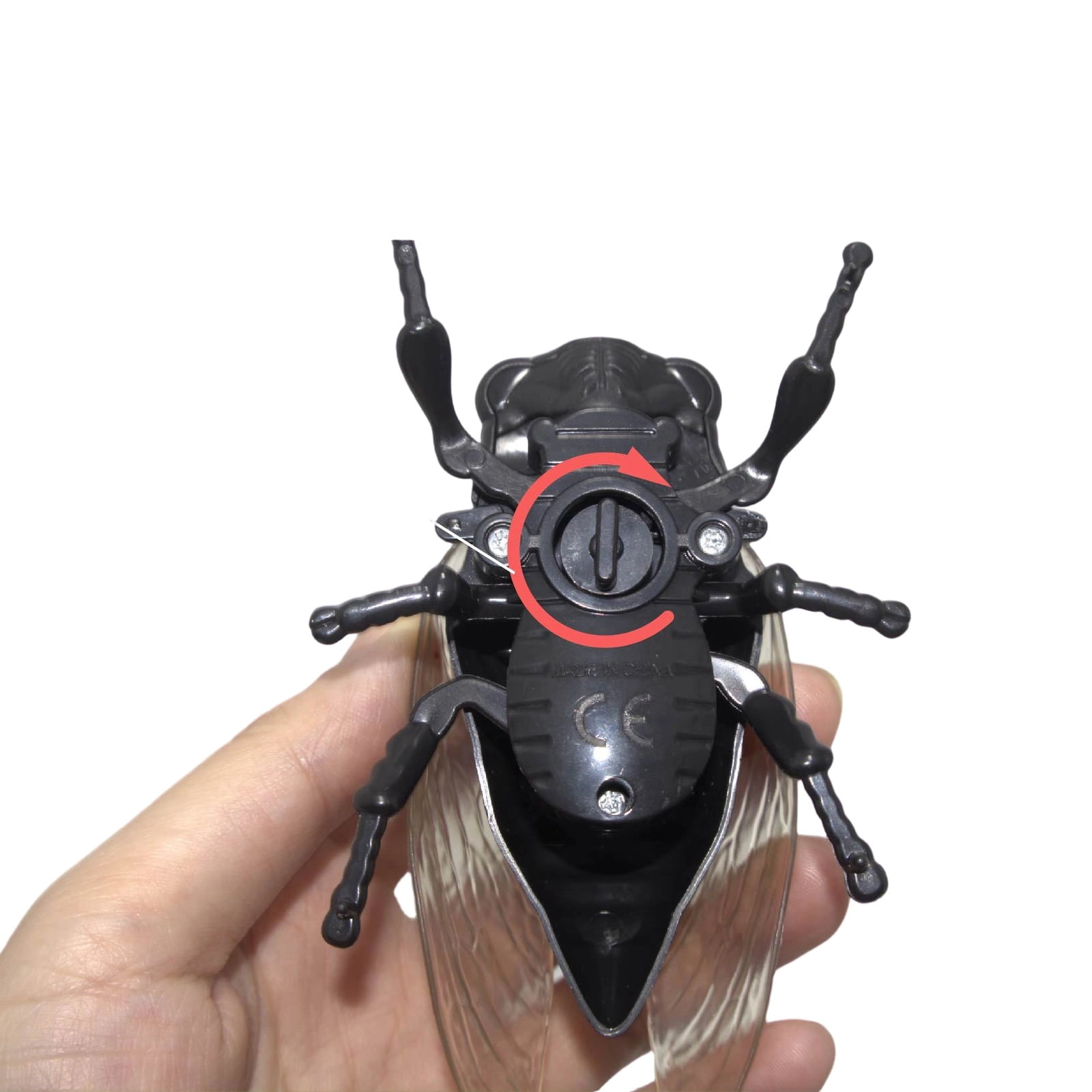 Wind-Up Simulation Cicada Pet Toy Moving Insect Teaser for Cats and ...