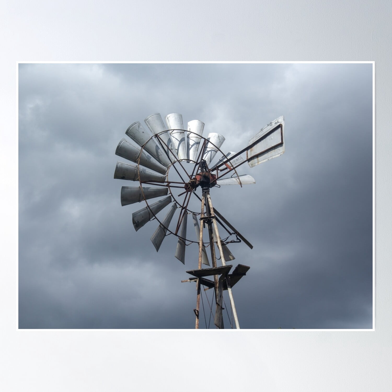 Wind Vane And Heavy Clouds Poster Wall Art, Modern Wall Decor, 8x12 ...