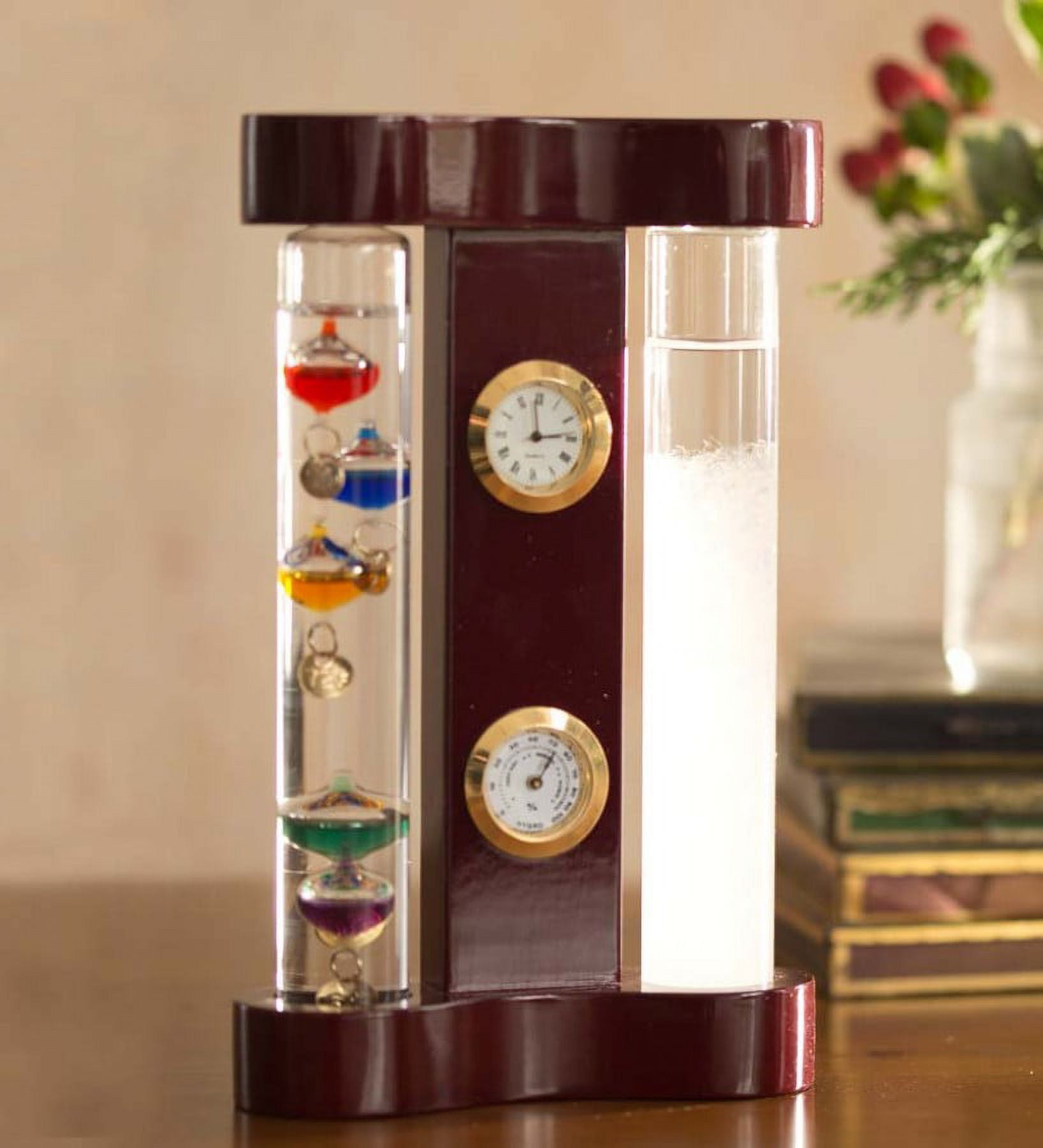 Wind & Weather Galileo Weather Station with Fitzroy Storm Glass, Clock ...