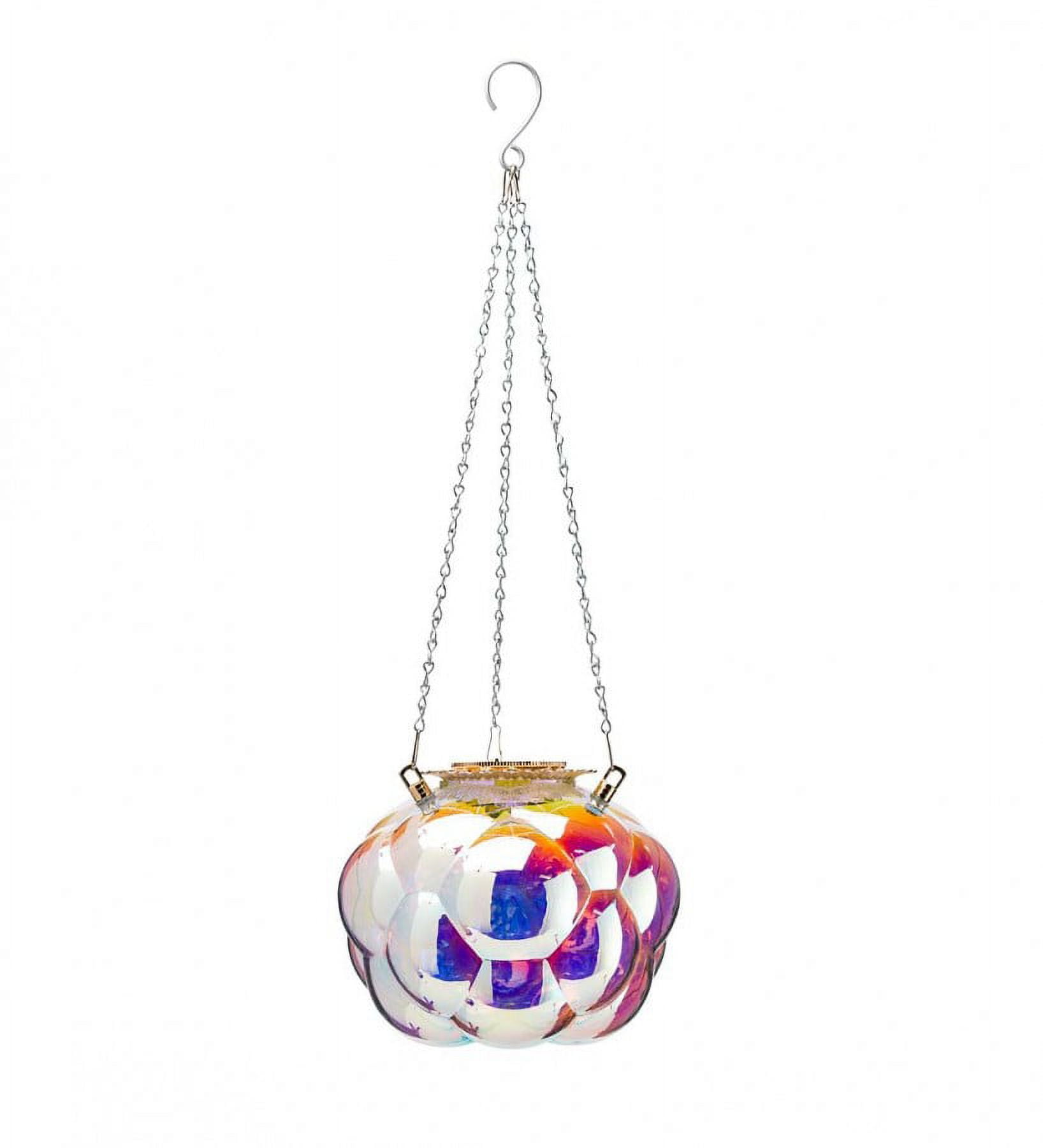 Wind & Weather Outdoor Garden Decor, Hanging Bubbles Solar Iridescent ...
