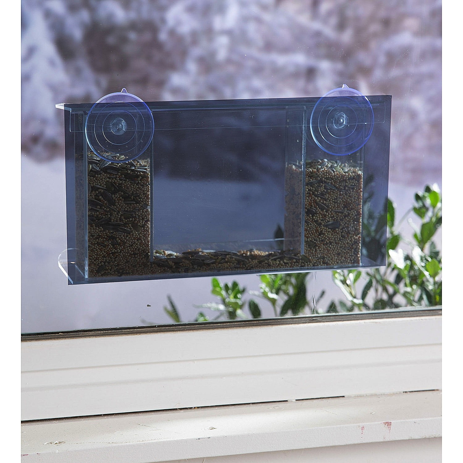 Wind & Weather One-Way Mirror Window Mount Bird Feeder - Walmart.com