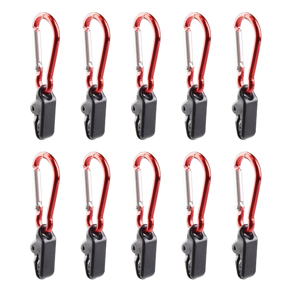 Wind proof Tarpaulin Alligators Clips Tighten Lock Grip with Carabiner ...