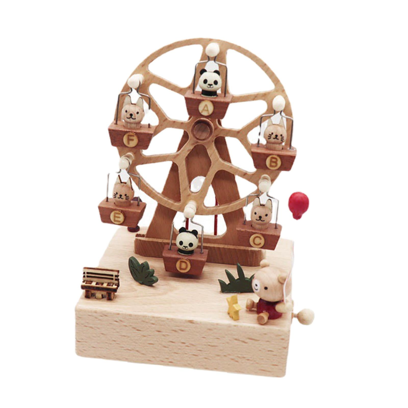Wind up Mechanism Rotating Music Box Carousel Music Box Decoration ...