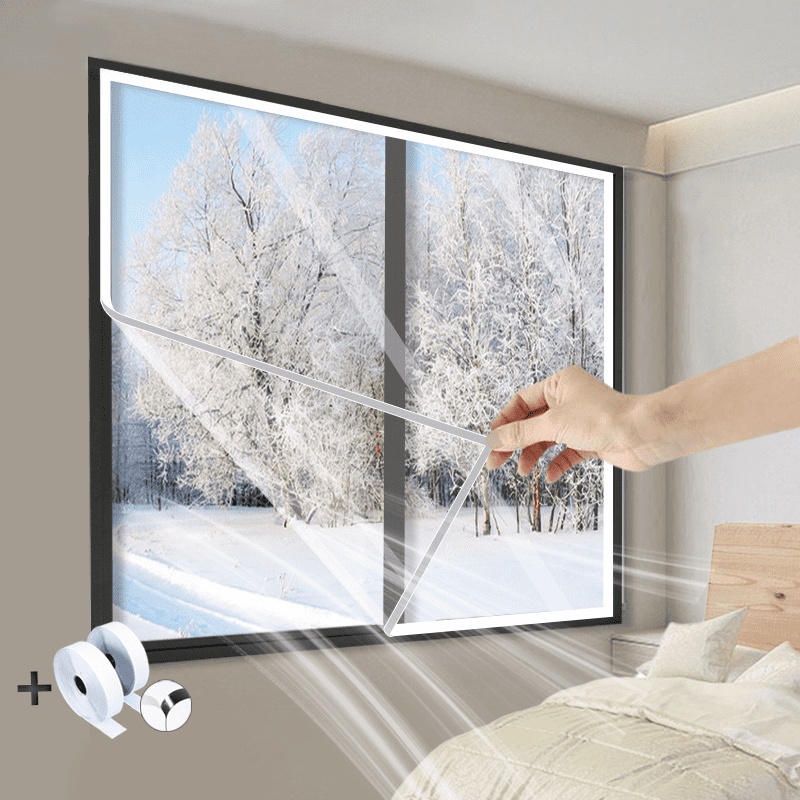 WindProof Window Screen Self-Adhesive Film Sealing Window Insulation ...